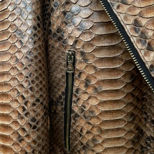 Women's Dragon Snakeskin Jacket, Python Leather Jacket, Real Python ...