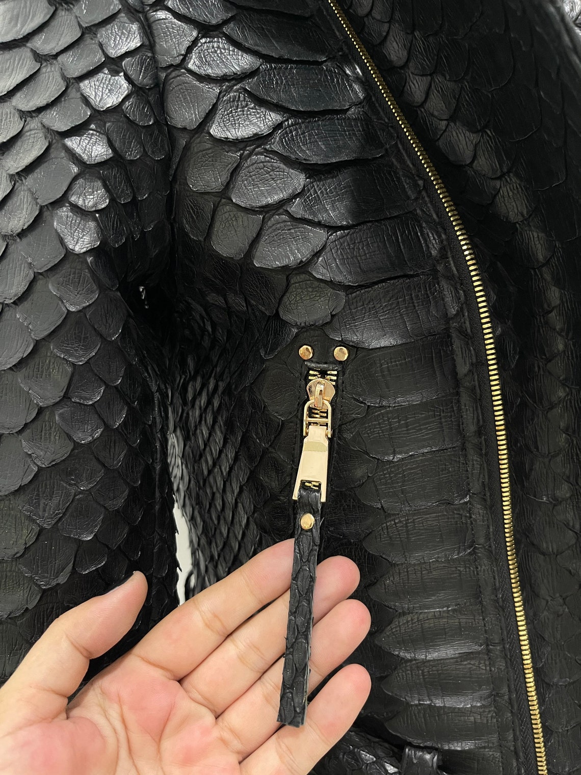 Snakeskin Woman's Jacket Dragon Python Leather Jacket | Etsy