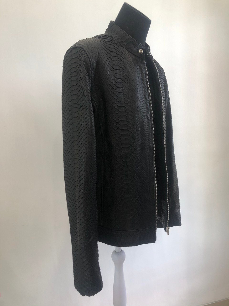 Snakeskin Jacket for Man Black Python Leather Jacket Natural - Etsy UK