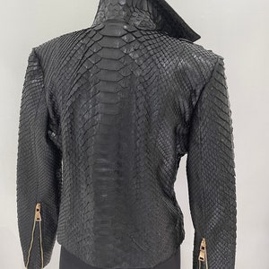 King Python Leather Jacket, Women's Snakeskin Jacket, Dragon Python ...