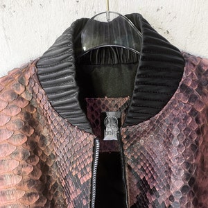 Man’s KING Snakeskin Bomber Jacket, Custom Jacket for Men, Dragon Python Leather Jacket, Leather ...