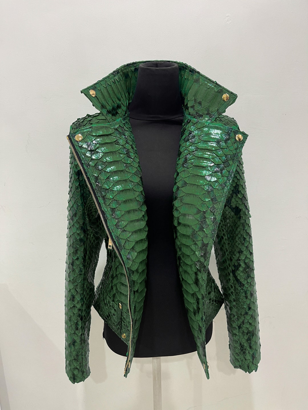 Custom Python Leather Biker Jacket Leather Jacket for Women - Etsy