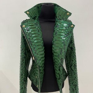 Custom Python Leather Biker Jacket Leather Jacket for Women - Etsy