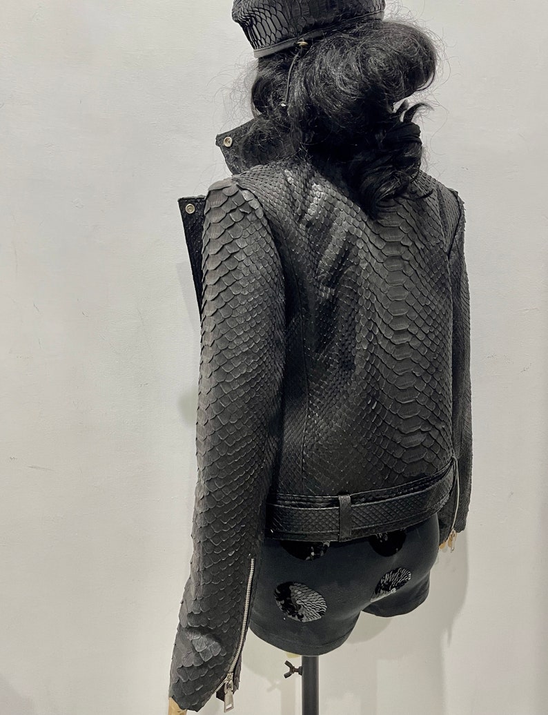 Custom Biker Python Leather Jacket Snakeskin Jacket Womans - Etsy