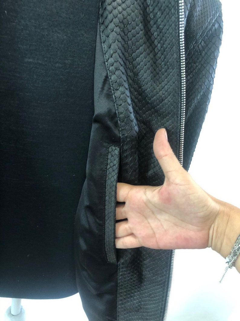 Snakeskin Jacket for Man Black Python Leather Jacket Natural | Etsy
