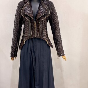 Custom Python Leather Biker Jacket, Leather Jacket for Women, Dragon ...