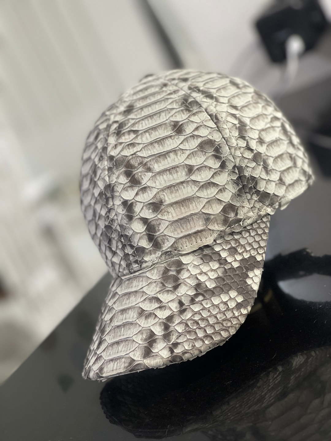 Python Leather Cap | Snakeskin Baseball Cap - Etsy