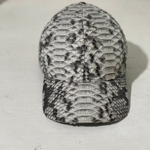 Python Leather Cap | Snakeskin Baseball Cap - Etsy