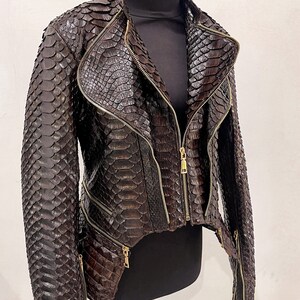 Custom Python Leather Biker Jacket, Leather Jacket for Women, Dragon ...
