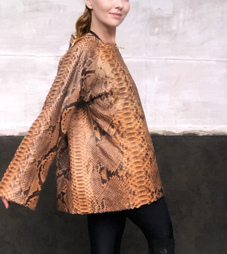 Woman's Dragon Python Coat Snakeskin Coat Python Leather - Etsy