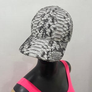 Python Leather Cap | Snakeskin Baseball Cap - Etsy
