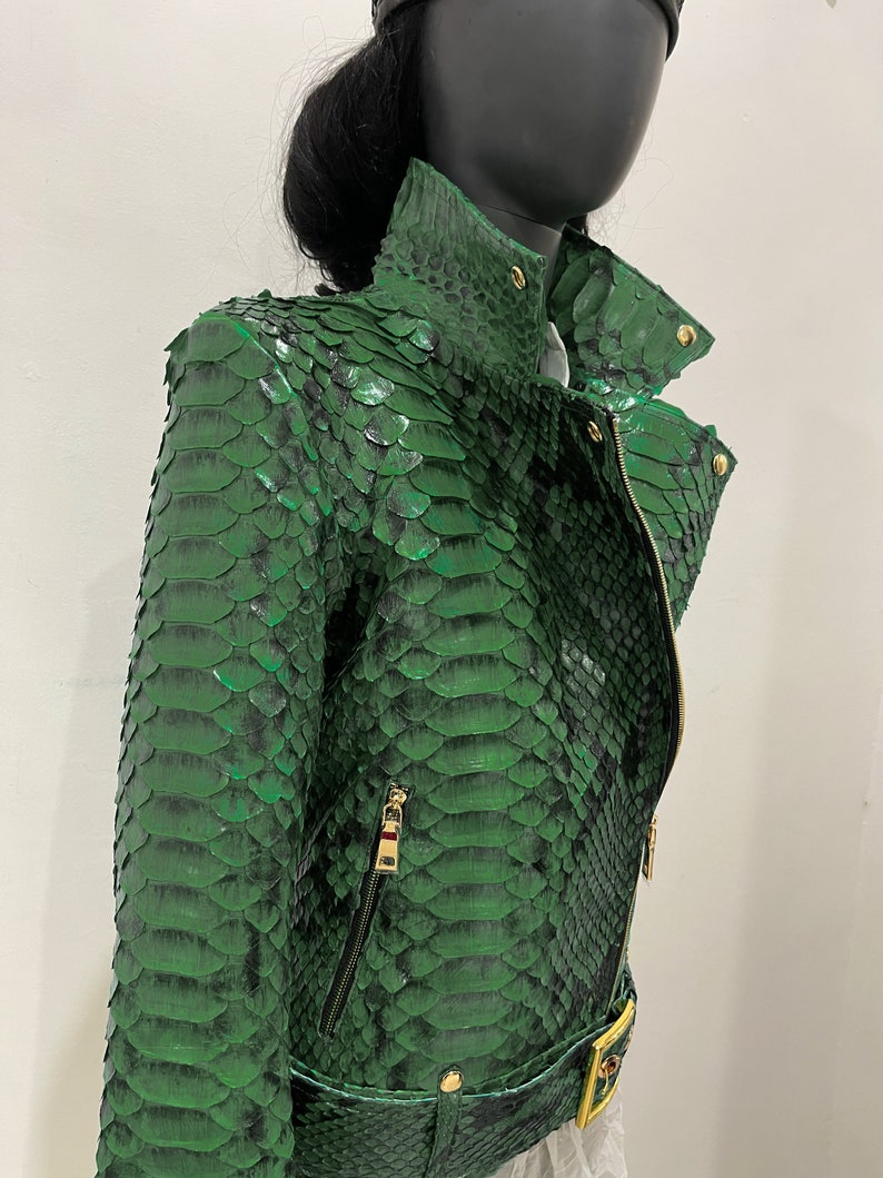 Custom Python Leather Biker Jacket Leather Jacket for Women - Etsy