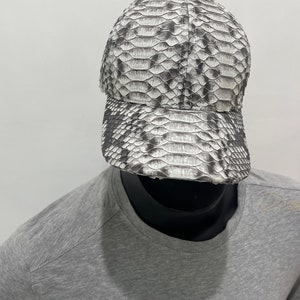 Python Leather Cap | Snakeskin Baseball Cap - Etsy