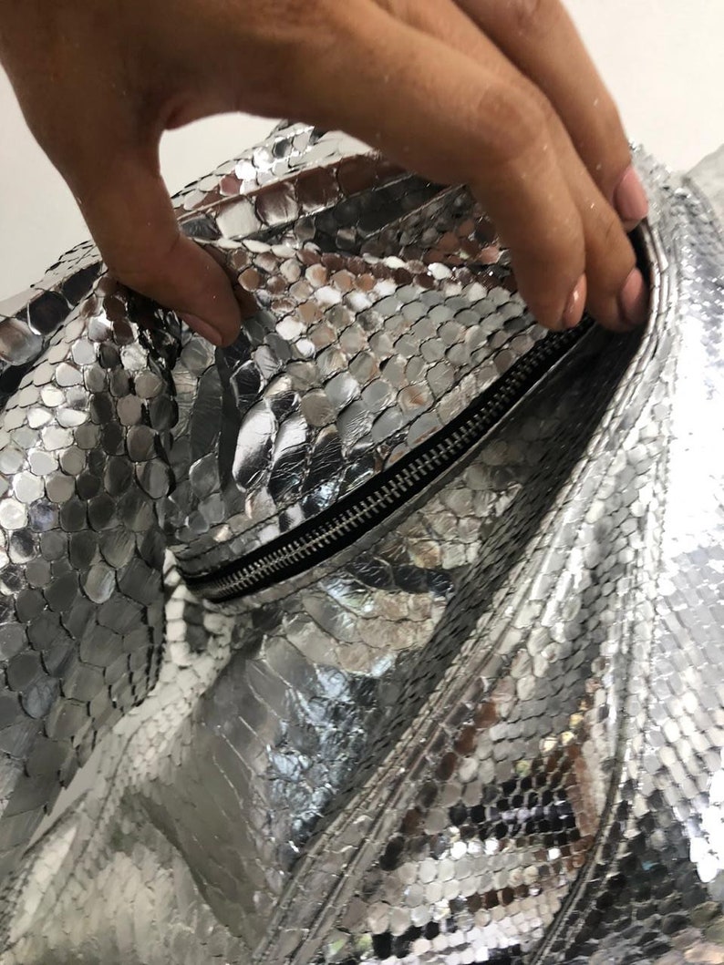 Silver Snakeskin Jacket /vest Python Leather Jacket - Etsy