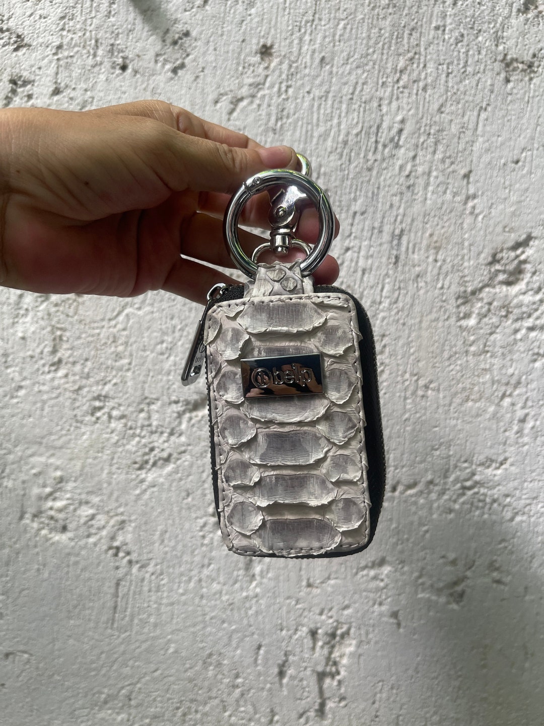 Snakeskin Keychain, Python Leather Keychain, Leather Keychain, Chistmas Gift, Gift for Him, Auto ...