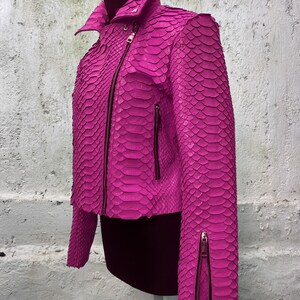 Custom Snakeskin Biker Jacket Woman's King Python Leather - Etsy