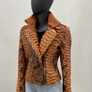 Custom Python Leather Biker Jacket, Leather Jacket for Women, Dragon ...