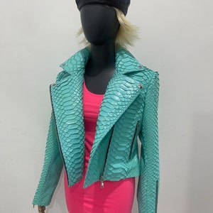 Custom Python Leather Biker Jacket, Leather Jacket for Women, Dragon ...