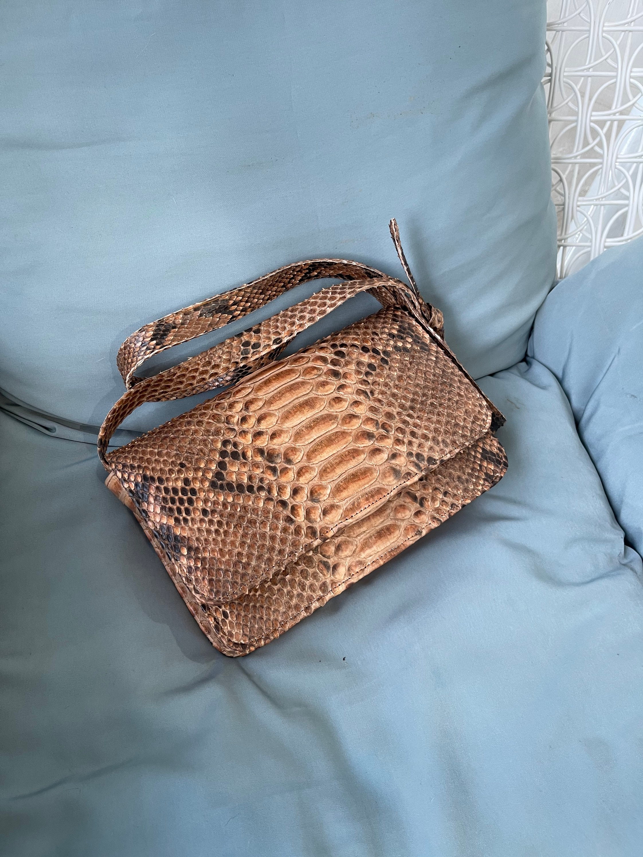 Dragon Python leather Crossbody Bag Snakeskin bag Snakeskin | Etsy