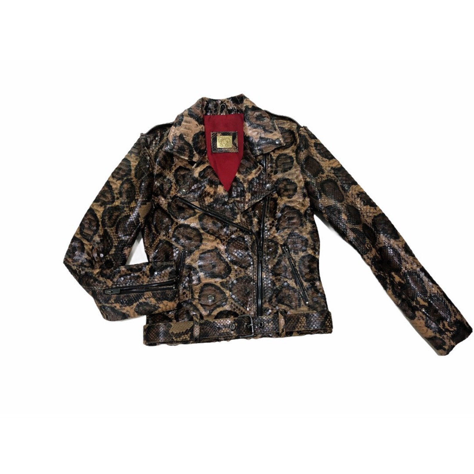 Snakeskin Women's Jacket Tiger Print Genuine Python | Etsy