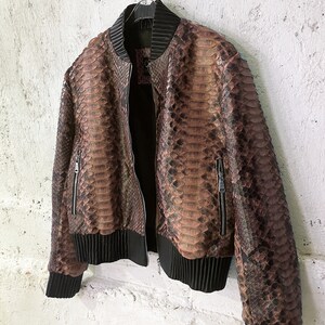 Man’s KING Snakeskin Bomber Jacket, Custom Jacket for Men, Dragon ...