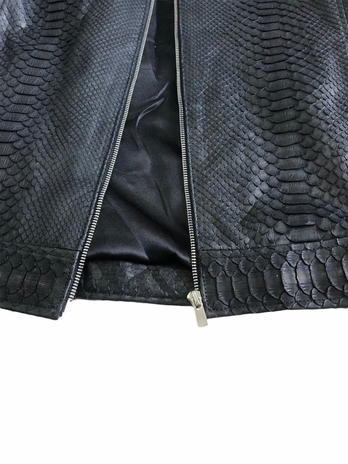 Snakeskin Jacket for Man Black Python Leather Jacket Natural | Etsy