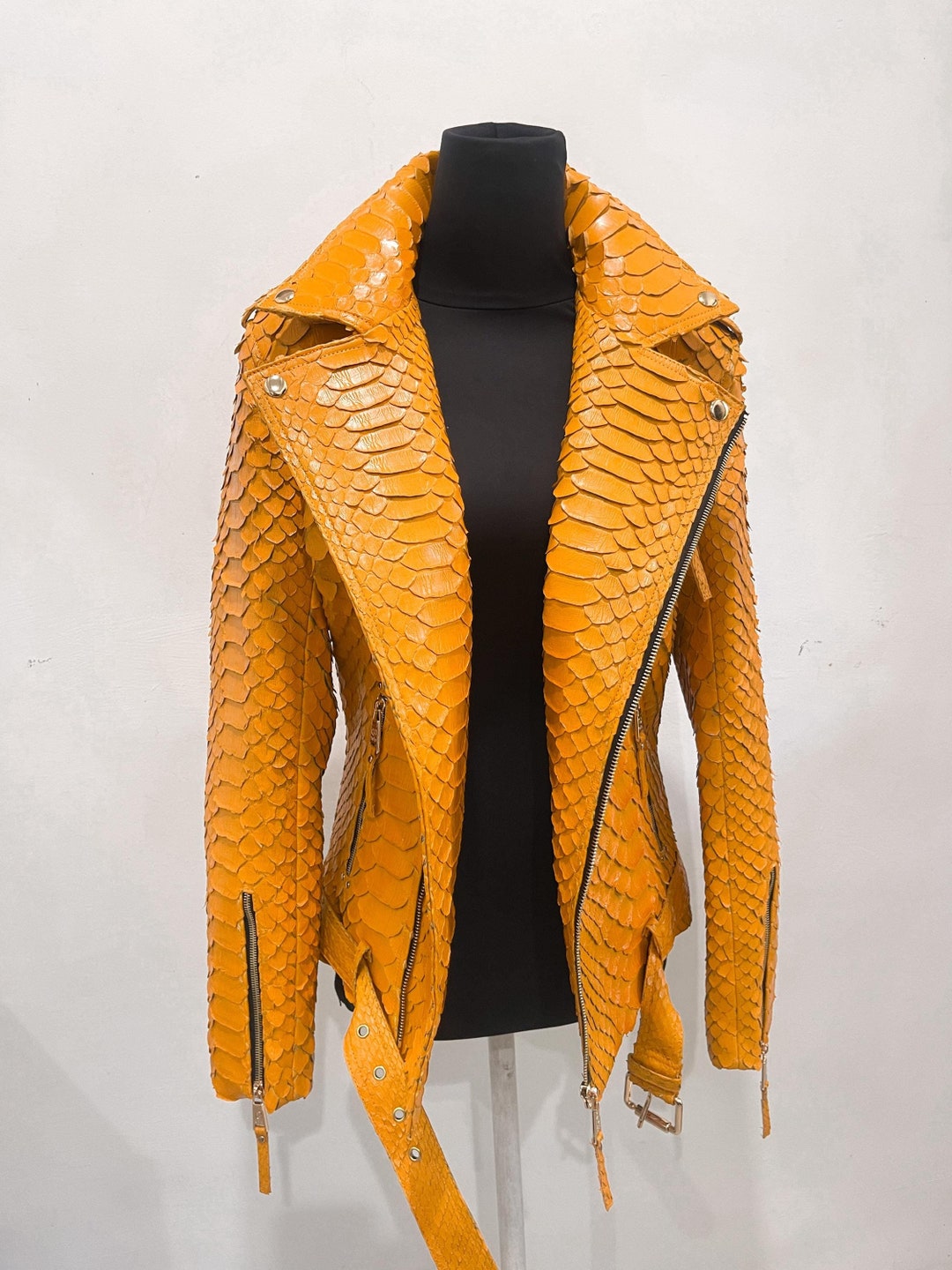 King Python Leather Biker Jacket, Leather Jacket for Women, Custom ...