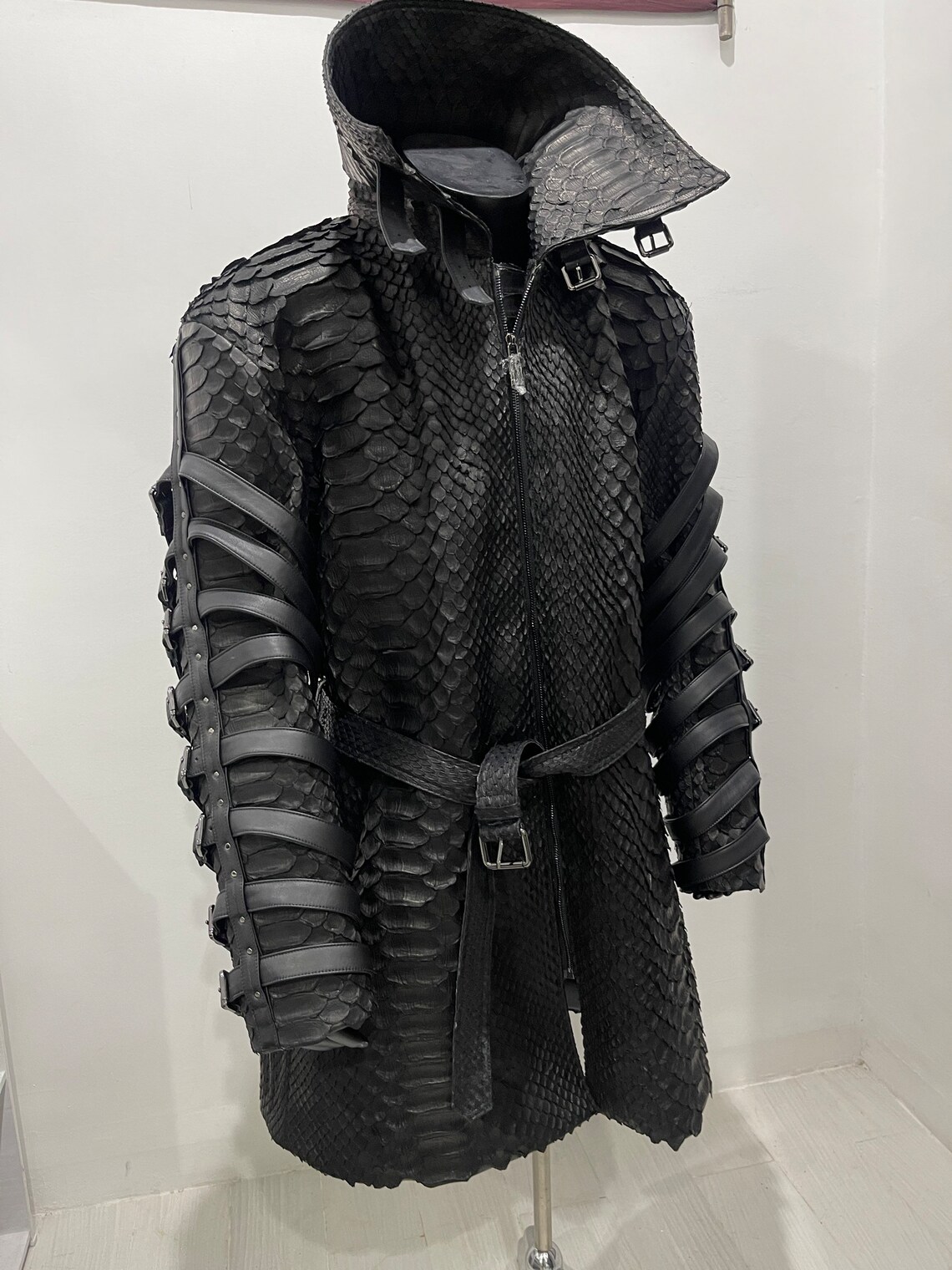 Mans KING Snakeskin Jacket Black Dragon Python Leather - Etsy