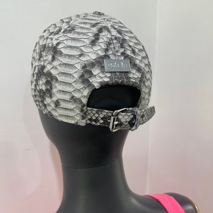 Python Leather Cap | Snakeskin Baseball Cap - Etsy