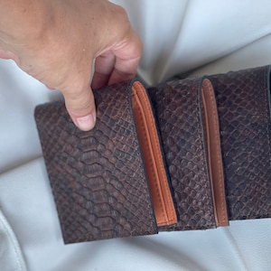 Snakeskin Small Wallet, Python Leather Wallet, Man Leather Wallet ...