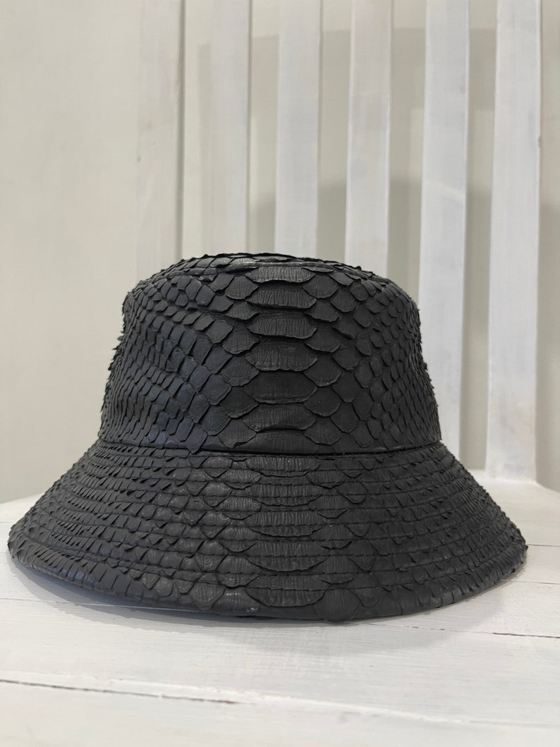 Snakeskin Hat Python Leather Cap Snake Skin Hat Leather - Etsy
