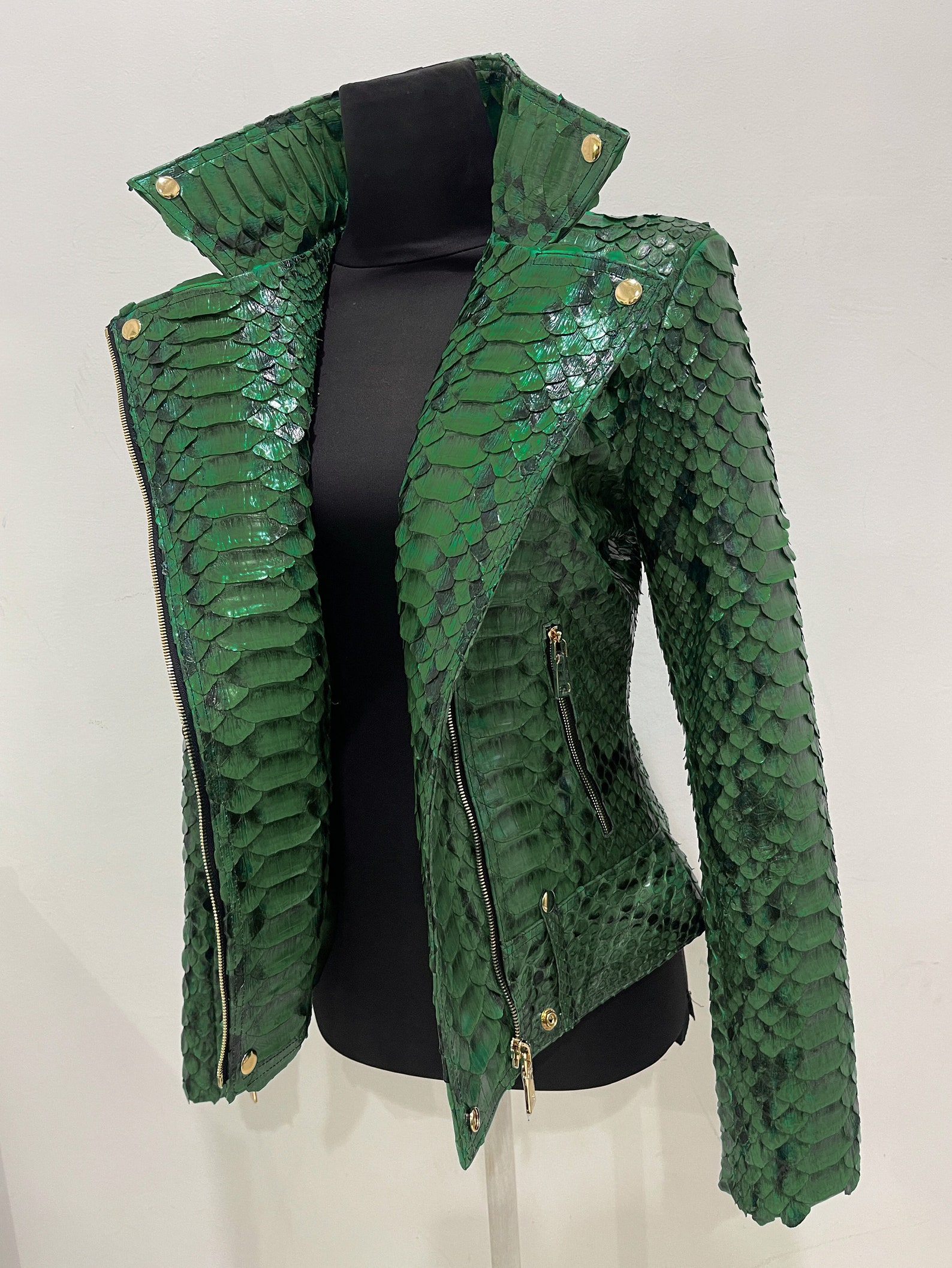 Custom Python Leather Biker Jacket Leather Jacket for Women - Etsy
