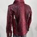 Man’s Red King Python Leather Jacket, Snakeskin Biker Jacket, Custom ...