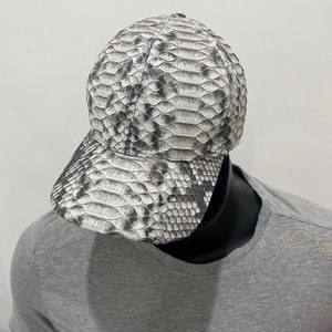 Python Leather Cap | Snakeskin Baseball Cap - Etsy