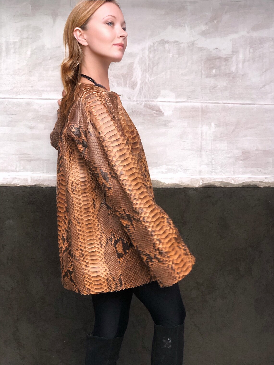 Woman's Dragon Python Coat Snakeskin Coat Python Leather - Etsy