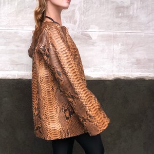 Woman's Dragon Python Coat, Snakeskin Coat, Python Leather Coat ...