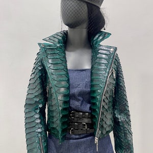 Custom Python Leather Biker Jacket, Leather Jacket for Women, Dragon ...