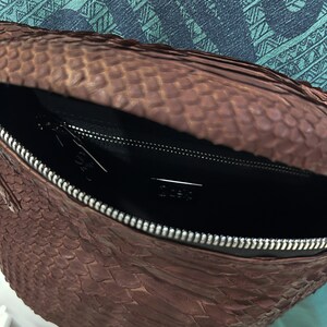 Snakeskin Unisex Fanny Pack, Python Leather Waist Bag, Snakeskin Belt Bag, Leather Hip Pouch ...
