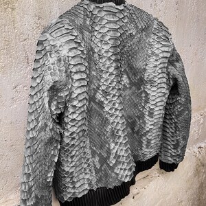 Man’s KING Snakeskin Bomber Jacket, Custom Jacket for Men, Dragon ...