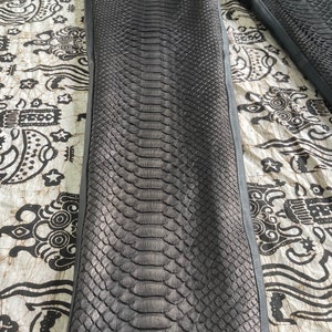 Python Leather Pants, Snakeskin Pants, Black Leather Pants, Lambskin ...