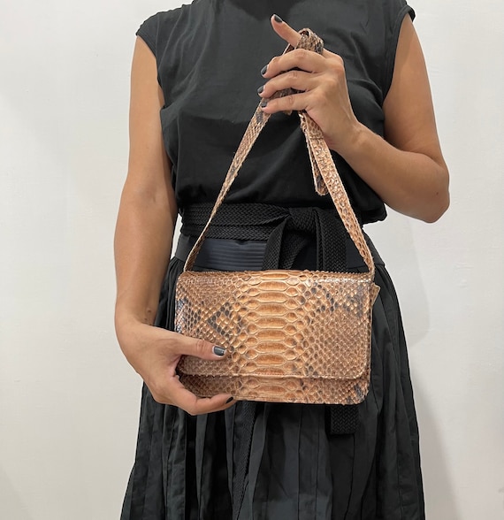 Dragon Python Leather Crossbody Bag Snakeskin Bag Snakeskin - Etsy