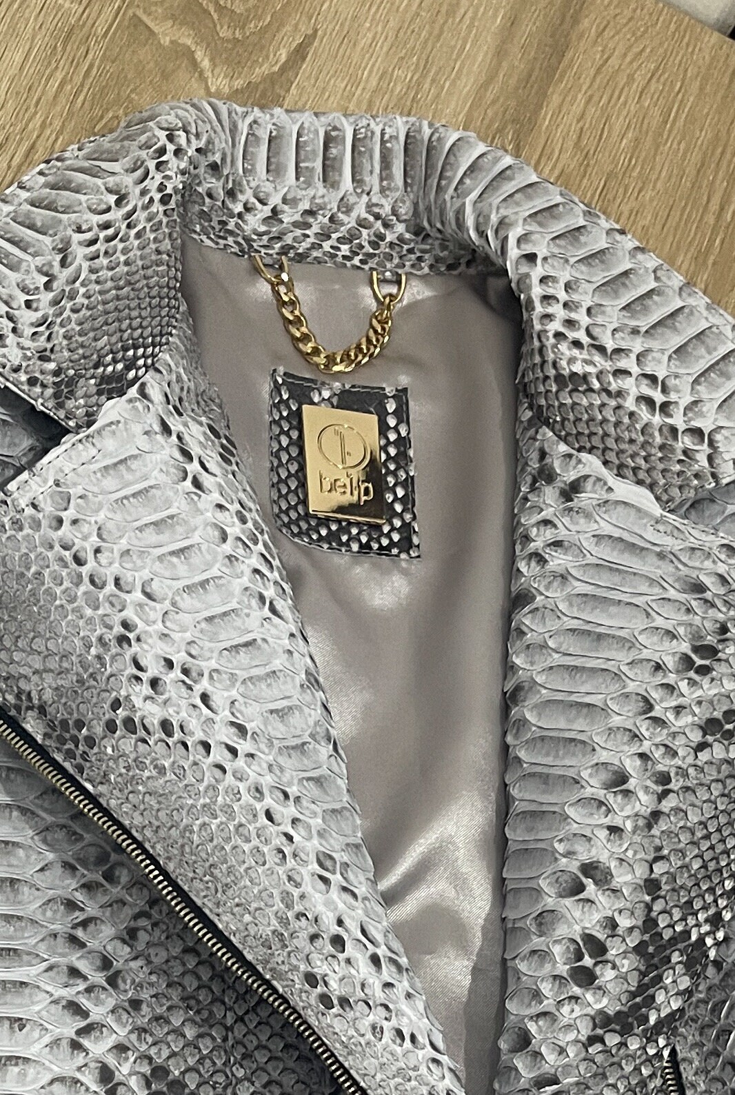 Women's Snakeskin Jacket, Python Leather Jacket, Real Python Leather ...