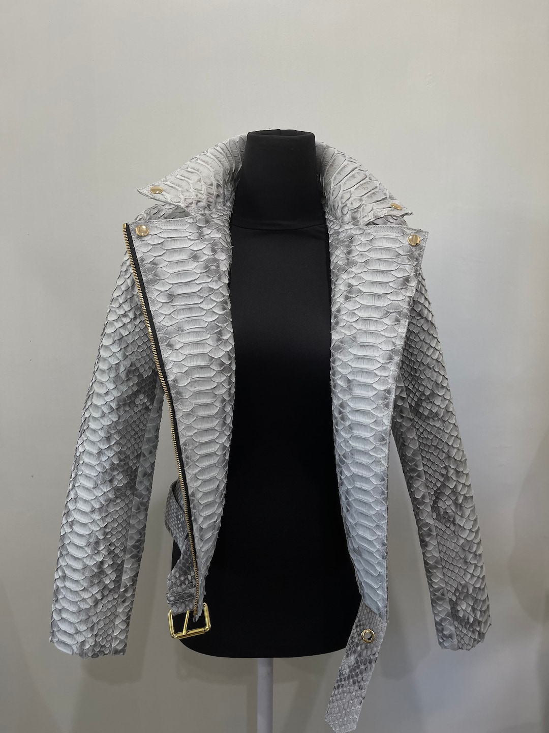 Women's Snakeskin Jacket, Dragon 1python Leather Jacket, Real Python ...