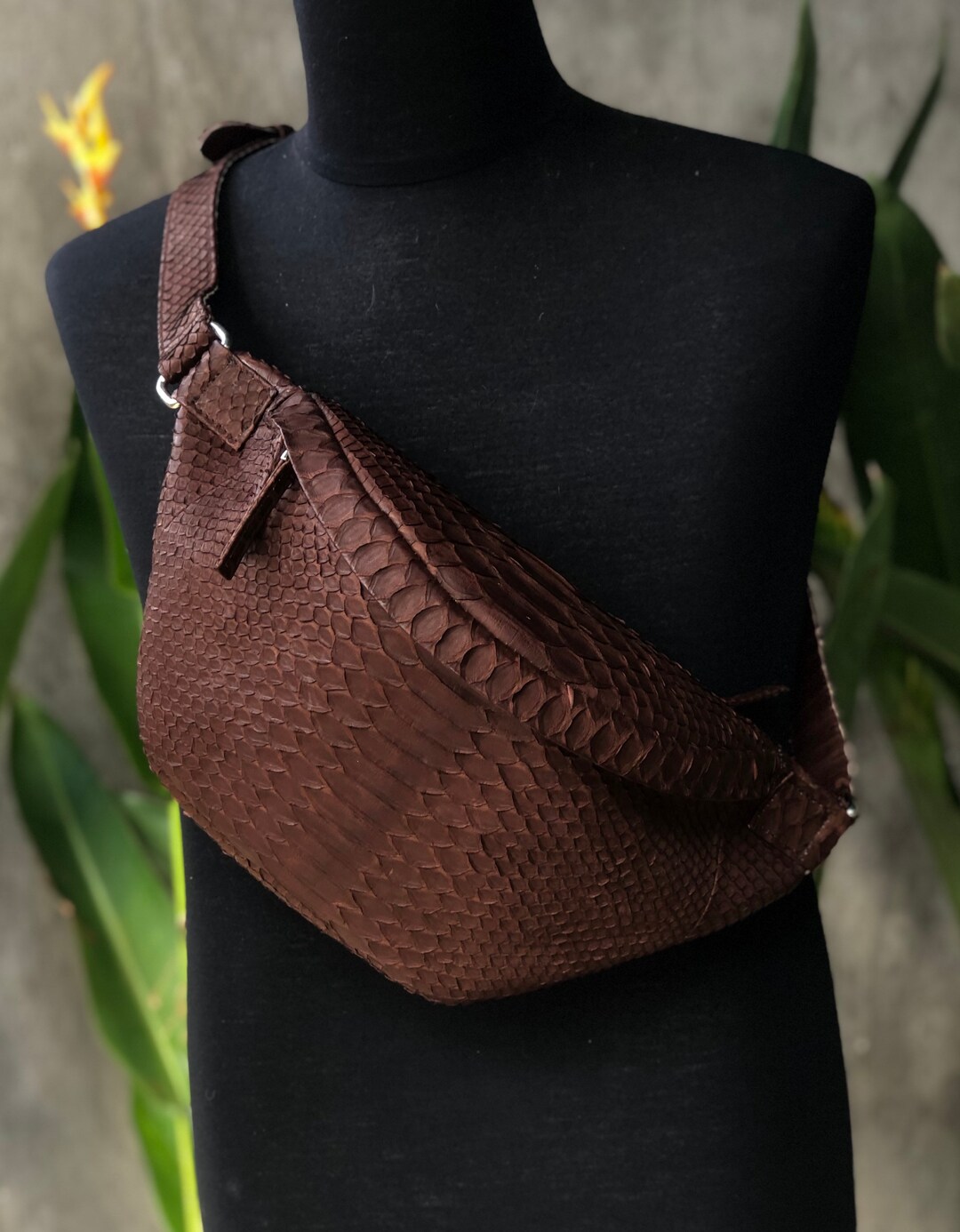 Snakeskin Unisex Fanny Pack Python Leather Waist Bag - Etsy