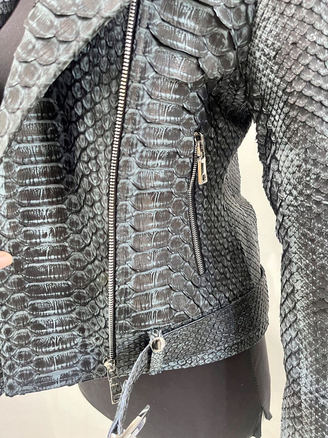Dragon Snakeskin Biker Jacket Women's Python Leather - Etsy