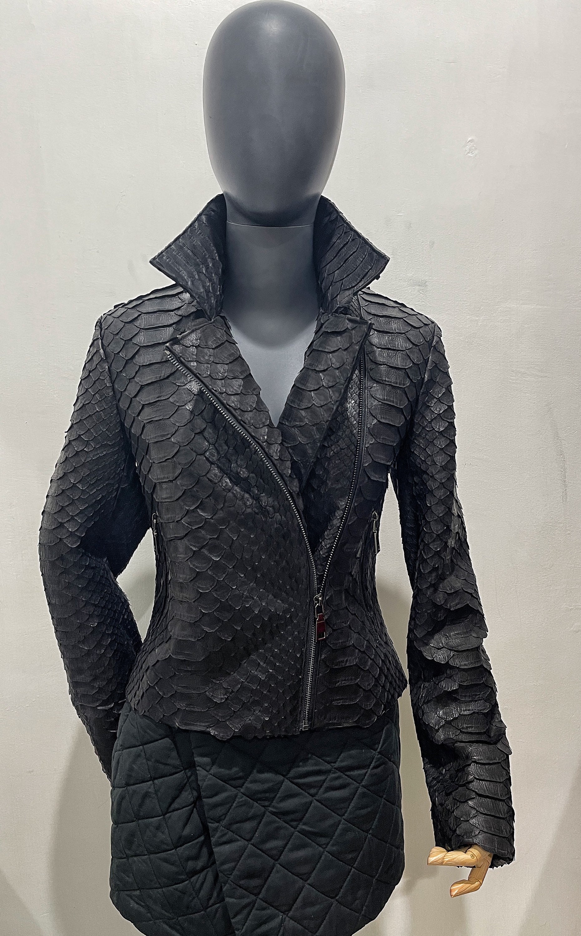 King Python Leather Jacket Women's Snakeskin Jacket - Etsy