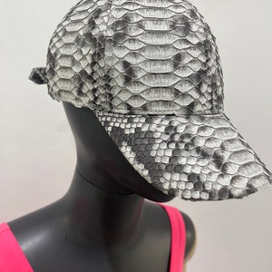 Python Leather Cap | Snakeskin Baseball Cap - Etsy