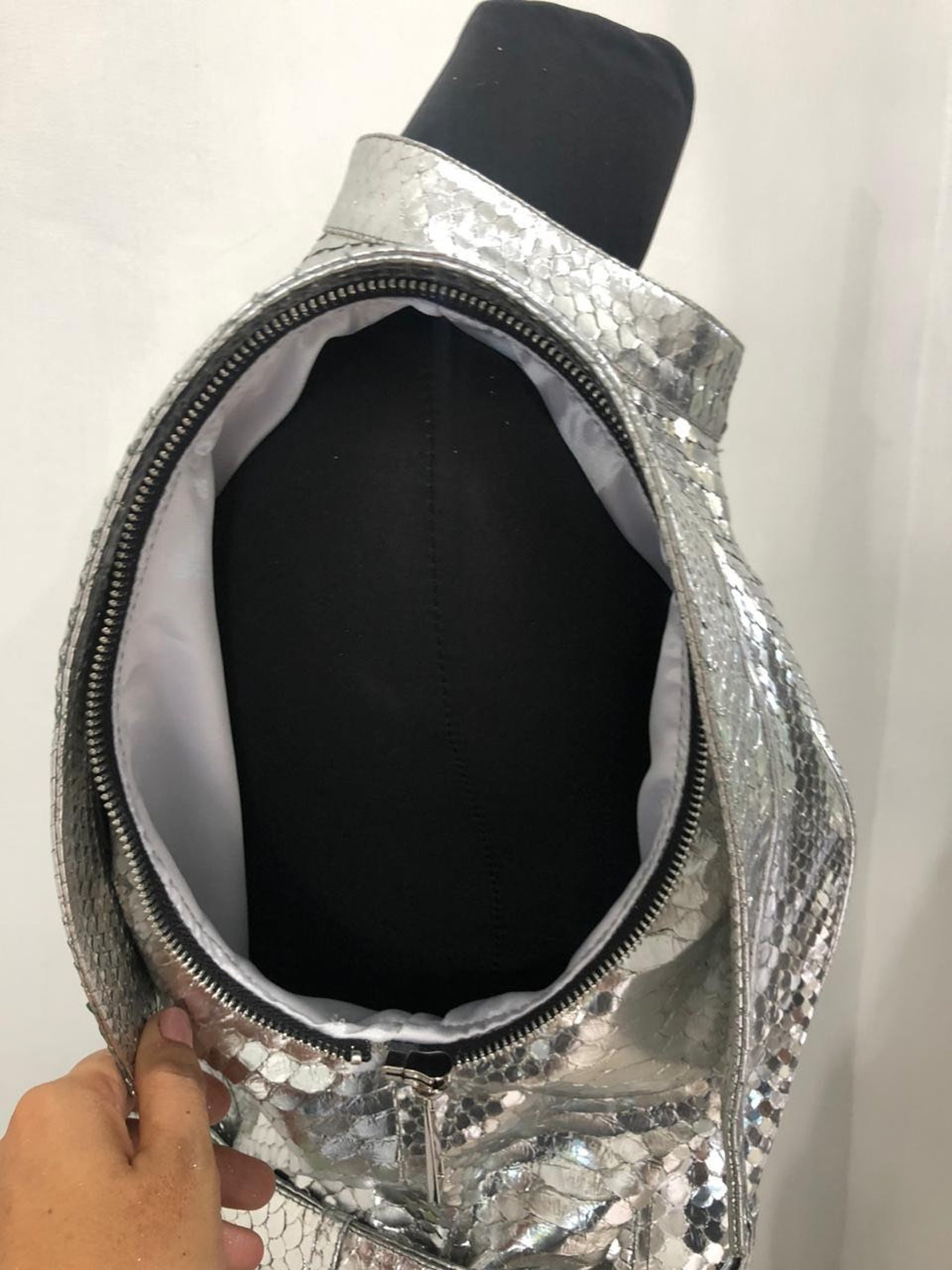 Silver Snakeskin Jacket /vest Python Leather Jacket - Etsy