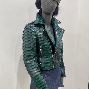Custom Python Leather Biker Jacket, Leather Jacket for Women, Dragon ...