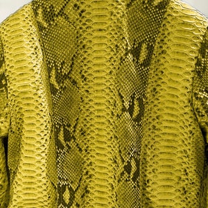 Green Snakeskin Jacket, Women’s Python Leather Jacket, Glossy Snakeskin ...